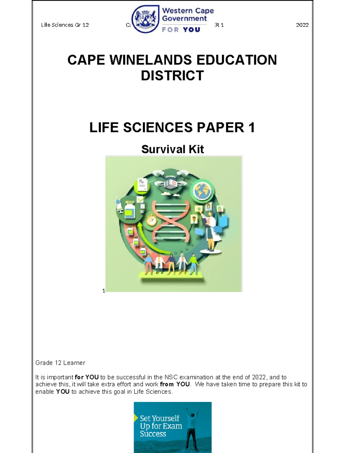 Life Sciences Survival Kit Paper 1 - CAPE WINELANDS EDUCATION DISTRICT ...