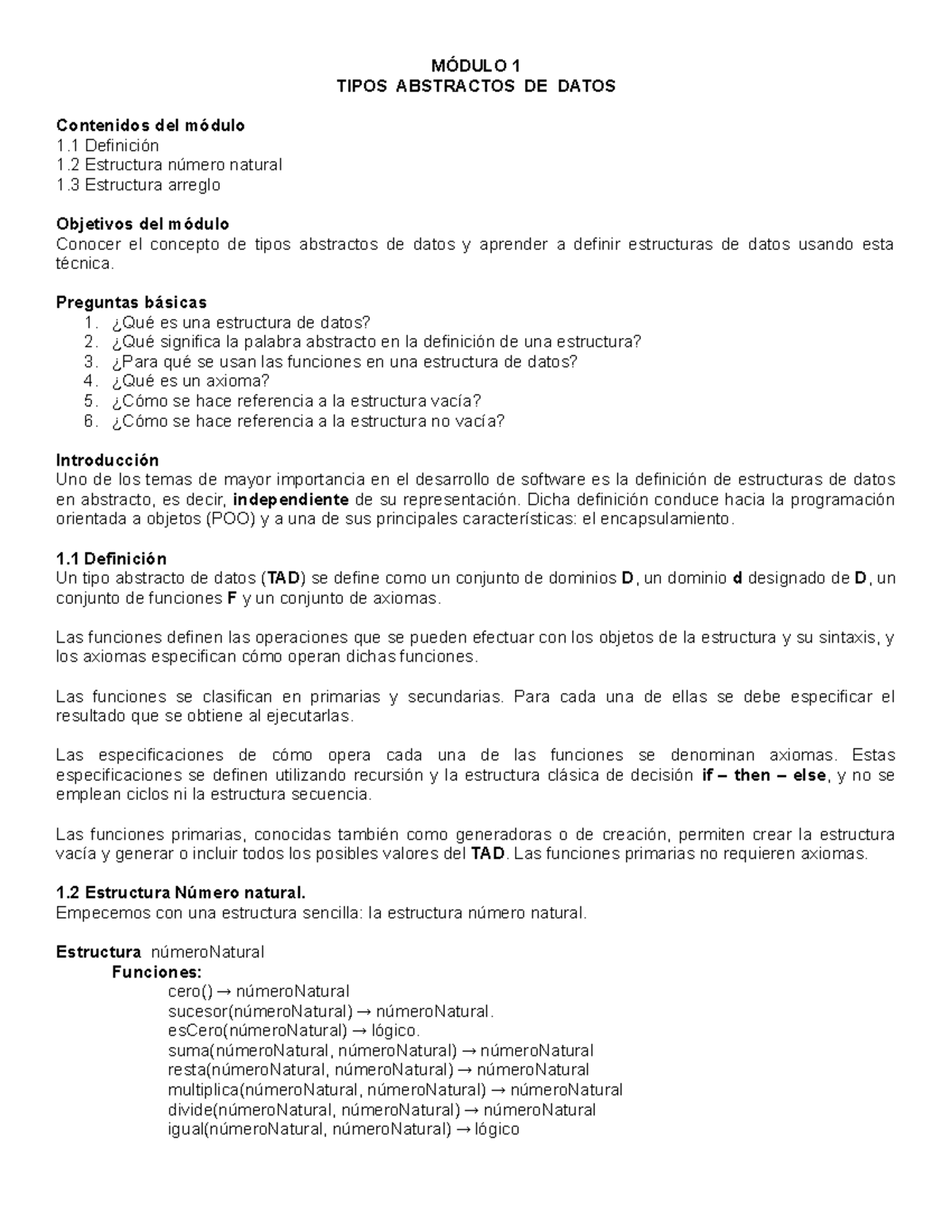 Capitulo 1Modulos 1a3(estructuras De Datos En Abstracto) - MÓDULO 1 ...