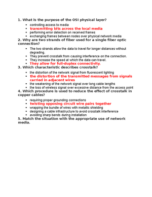 Ccnav 2 module 1-4 answer part 2 - A Layer 2 switch is used to switch incoming frames from a ...