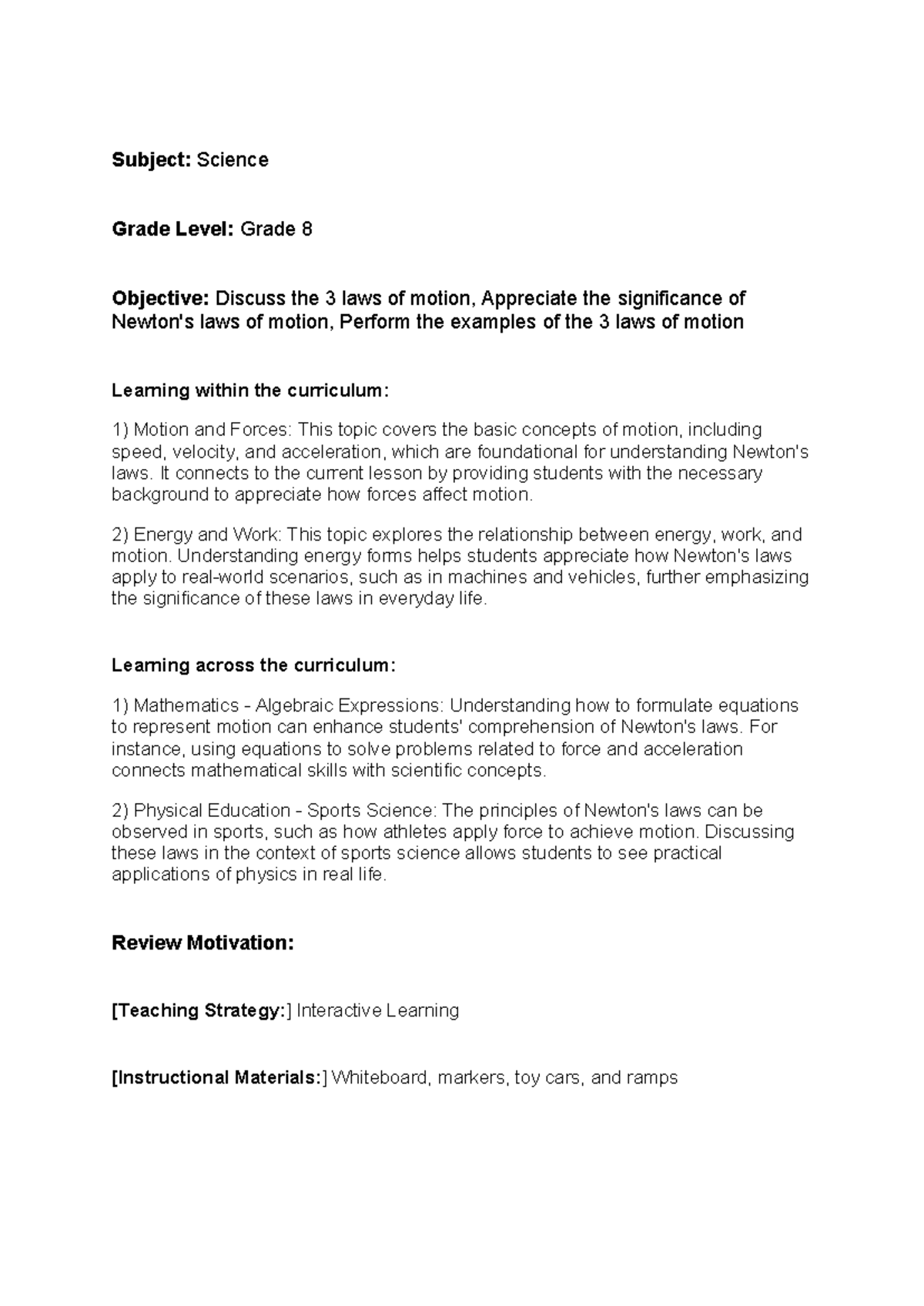 Inbound 4435090414034884875 - Subject: Science Grade Level: Grade 8 ...