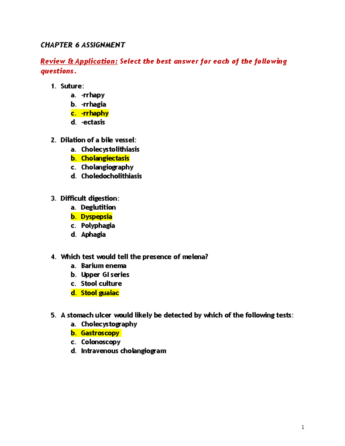 HINM115 Chapter 6 Assignment - CHAPTER 6 ASSIGNMENT Review ...