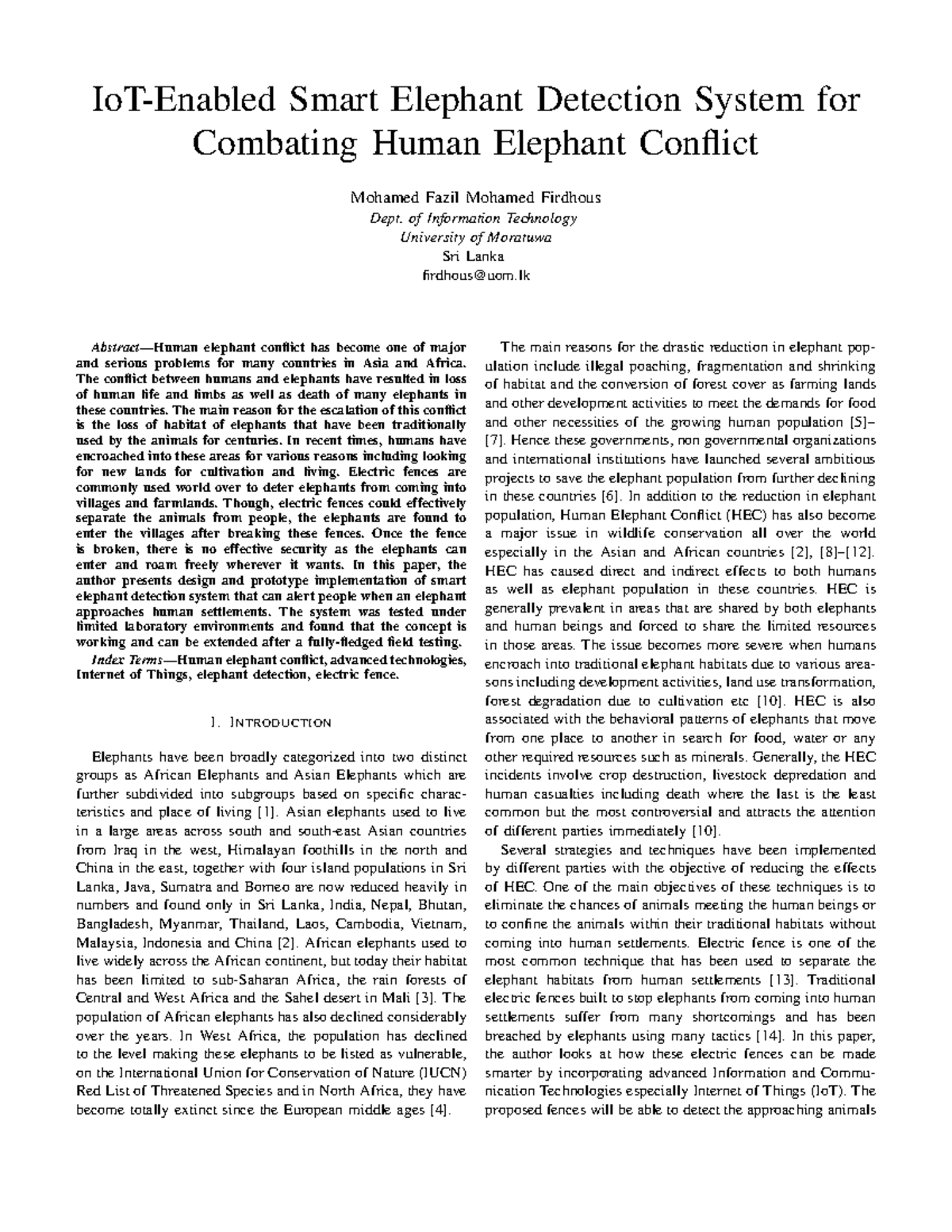 10.1109@ Icitr - IoT-Enabled Smart Elephant Detection System for ...