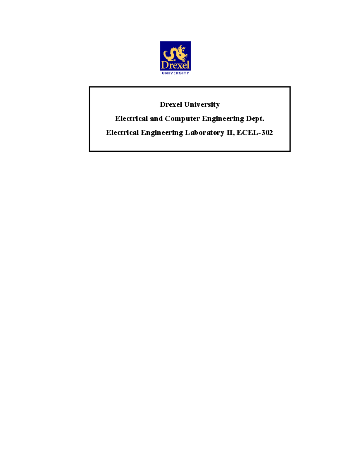 Lab4 - Lab 4 - Drexel University Electrical and Computer Engineering ...