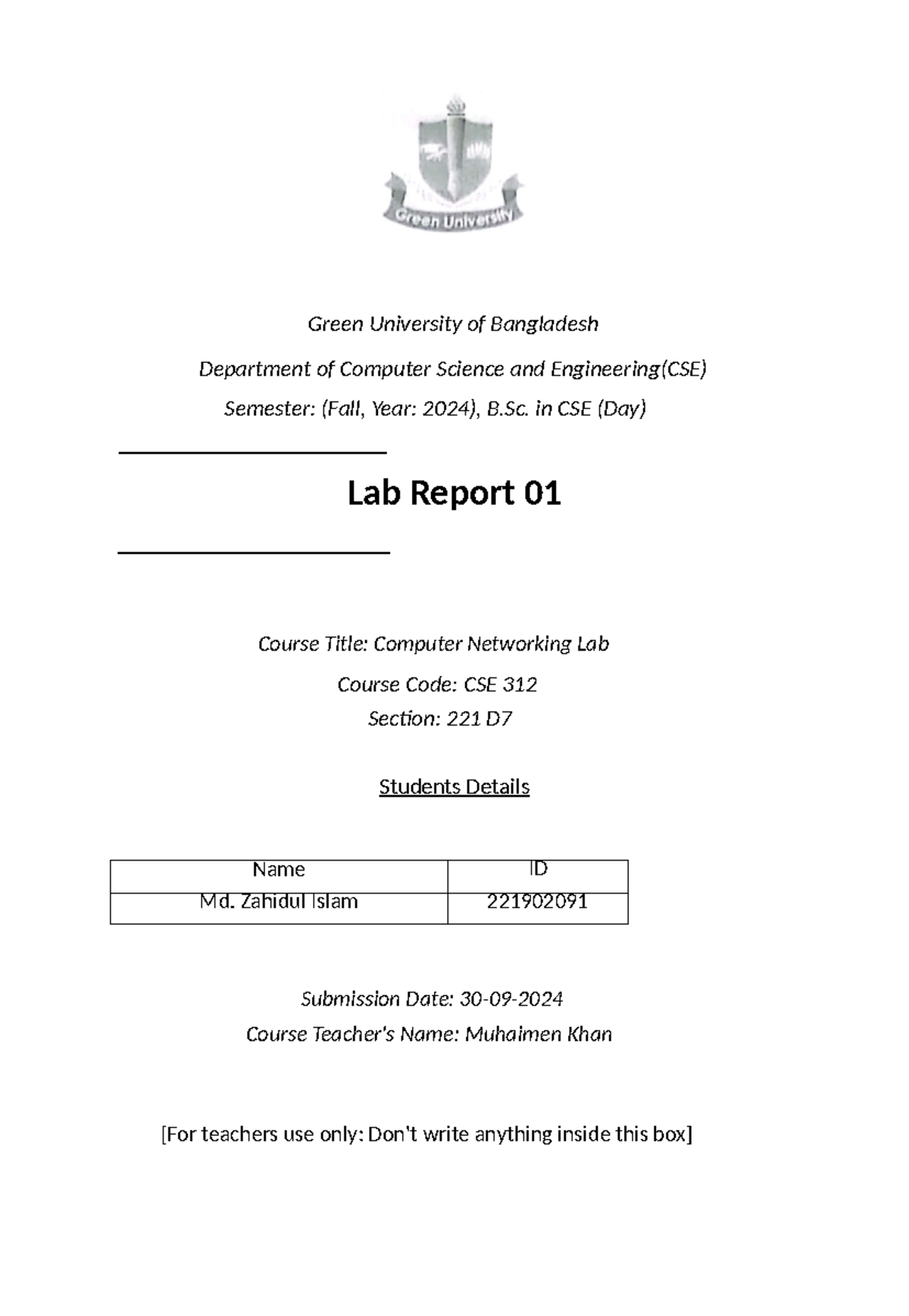 Report - Design and Configuration of Interconnected LAN Net-works Using ...
