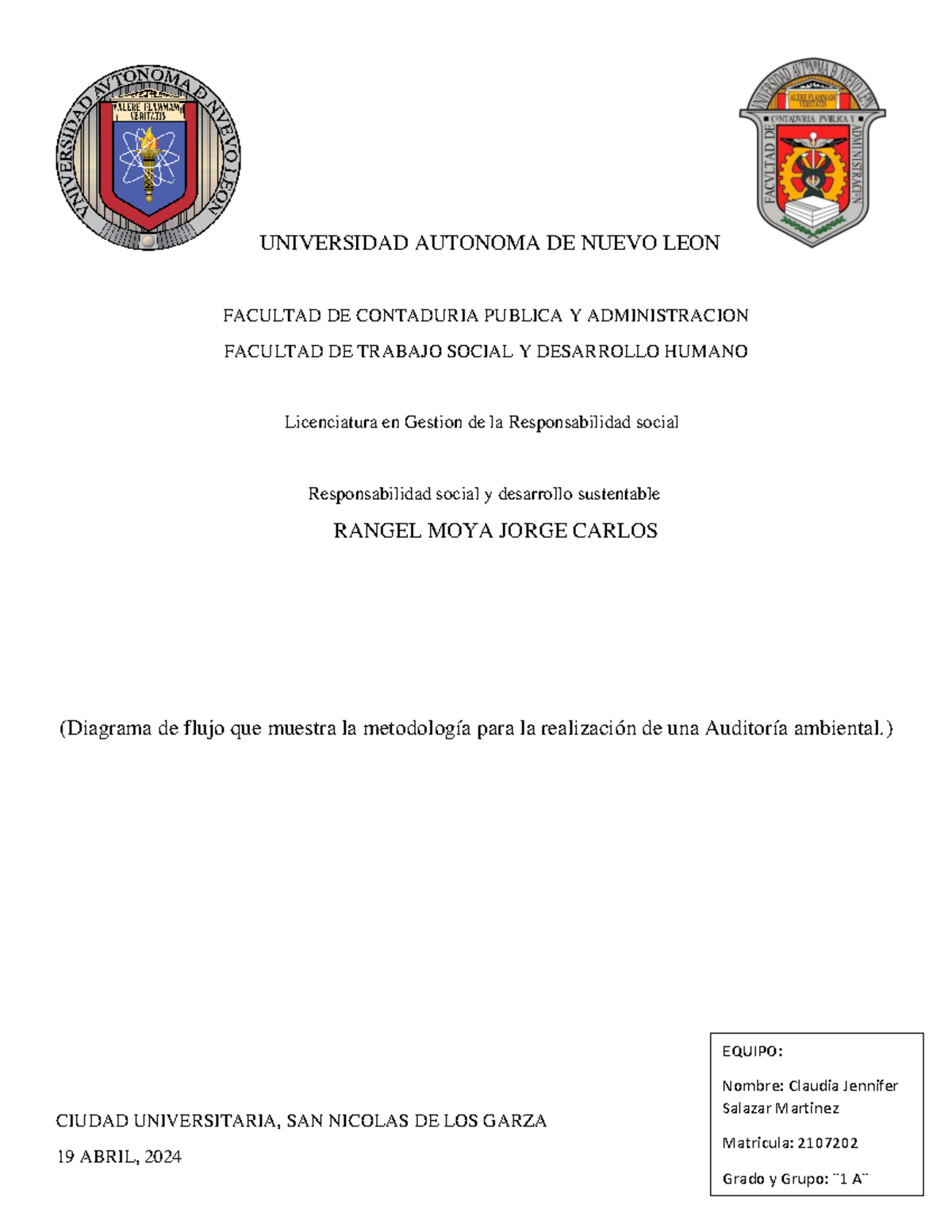 Diagrama CJSM - UNIVERSIDAD AUTONOMA DE NUEVO LEON FACULTAD DE ...