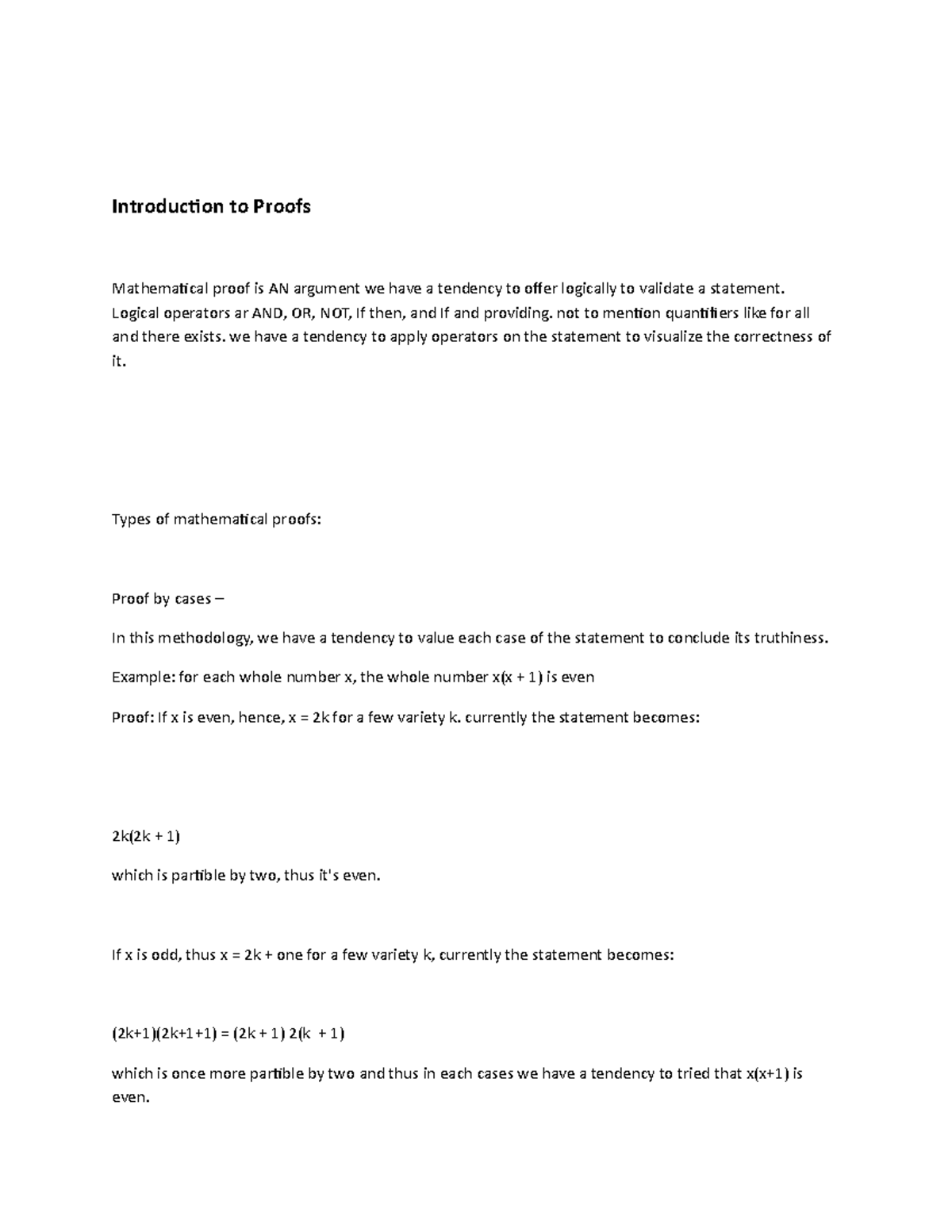 Introduction to Proofs - Engineering Mathematics I - Studocu Introduction to Proofs - Engineering Mathematics I - Studocu