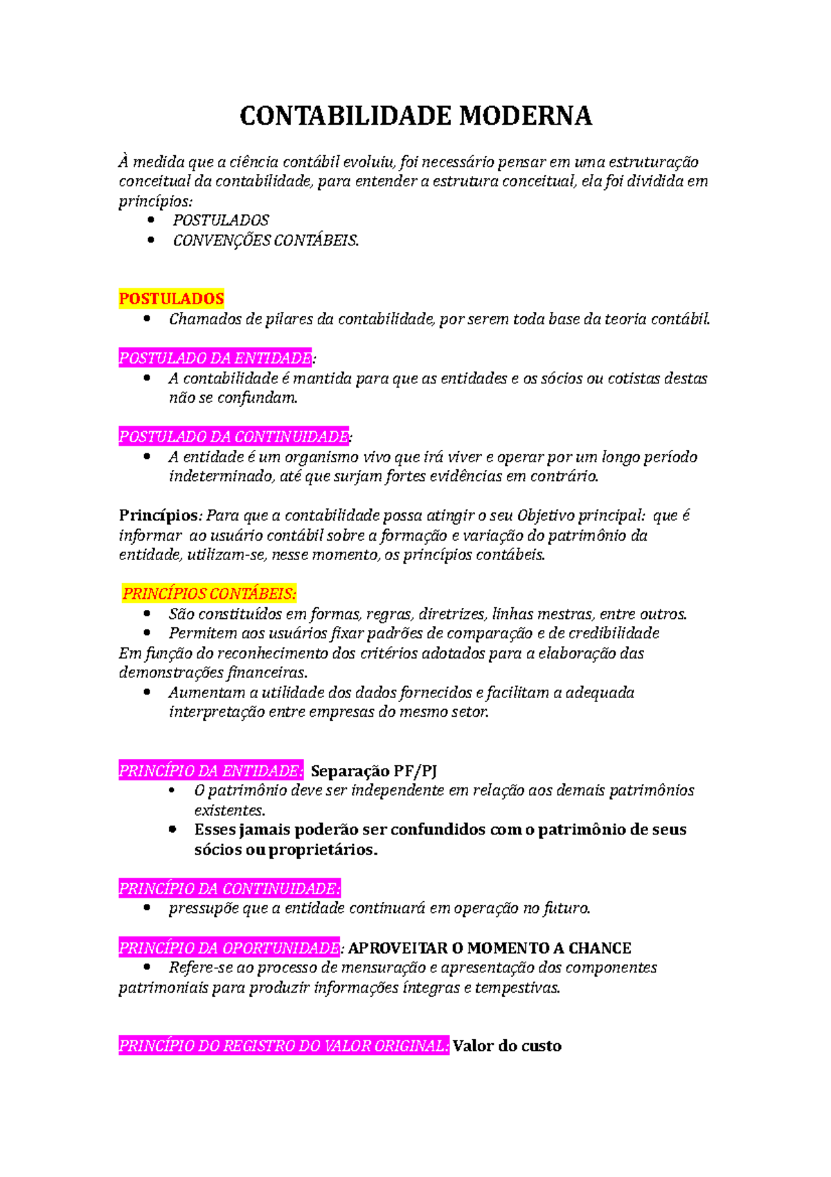 Unidade 2 - resumo do capitulo 2 - CONTABILIDADE MODERNA À medida que a ...