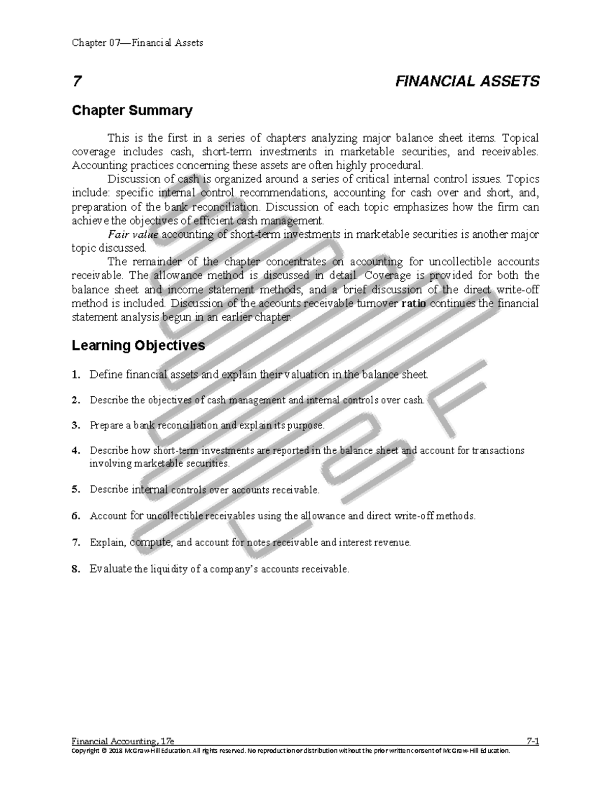 Chapter 07 - Lecture notes 7 - Financial Accounting, 17e 7- 7 FINANCIAL ...
