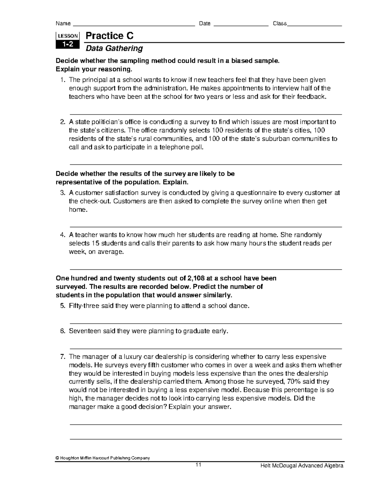 1-2 worksheet c - Practice Notes - Name ...
