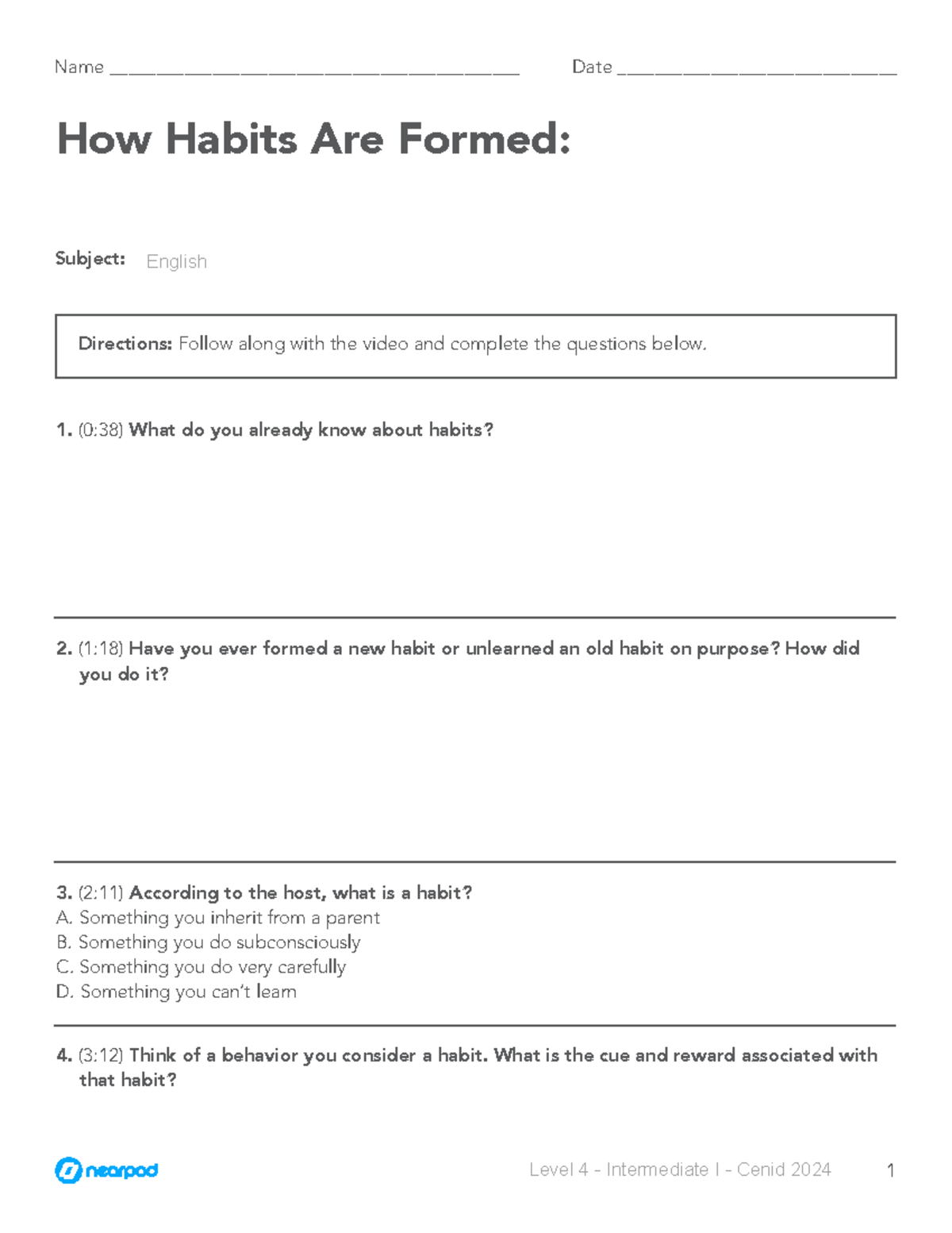 HOW Habits ARE Formed - ingles - How Habits Are Formed: It’s Okay to Be ...