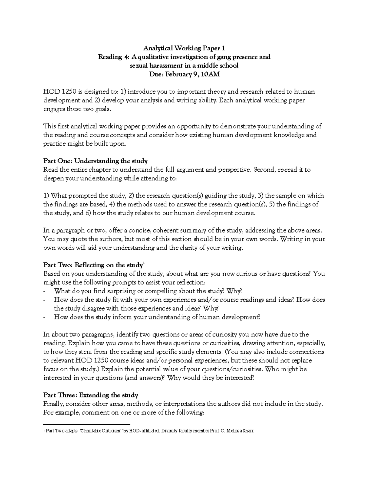 Analytical Working Paper 1 Guidance - Analytical Working Paper 1 ...