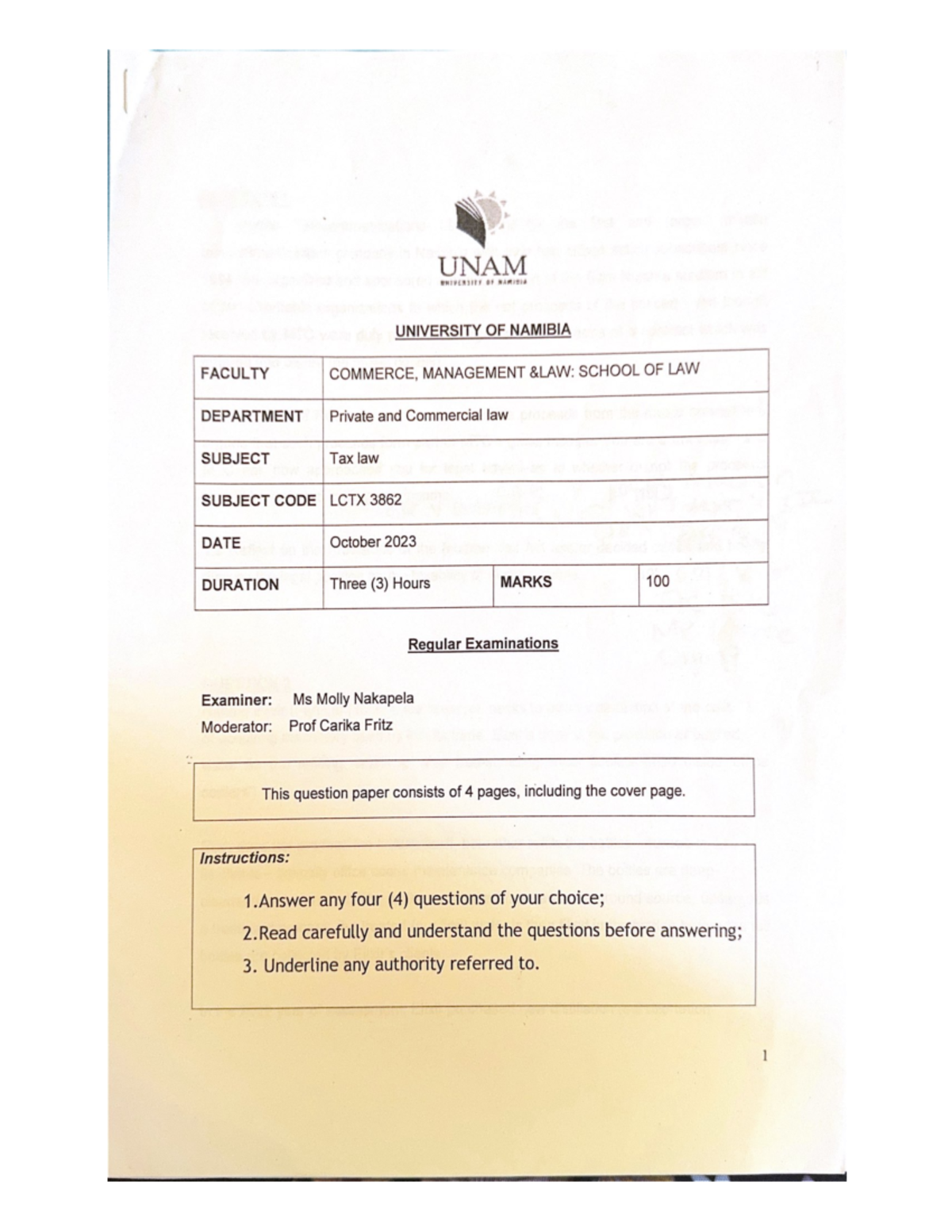 Faculty 2 - important notes - UNAM UNIVERSITY OF NAMISIA UNIVERSITY OF ...