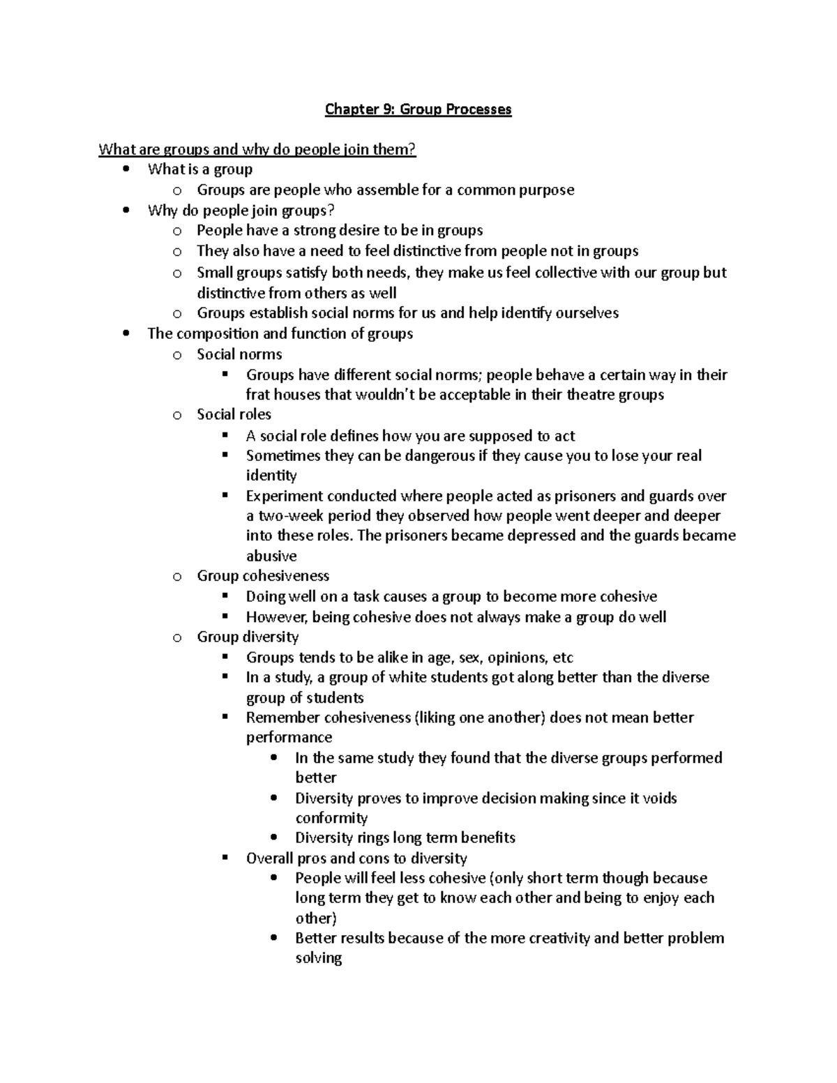 Chapter 9 Group Processes - Chapter 9: Group Processes What are groups ...