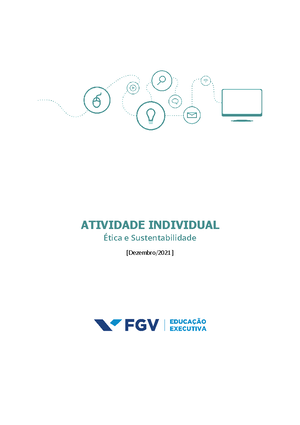 ESG Atividade Individual FGV - MATRIZ DE ATIVIDADE INDIVIDUAL Estudante ...