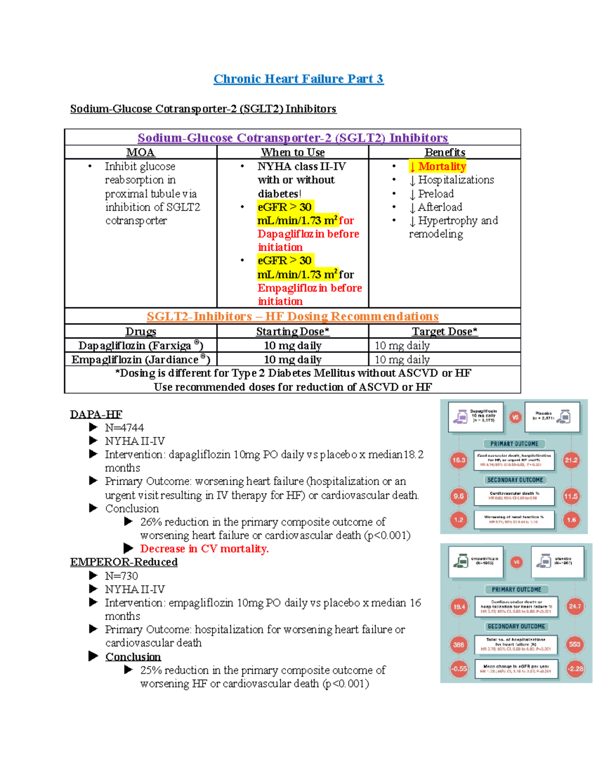 Chronic Heart Failure Part 3 Study Guide - Chronic Heart Failure Part 3 ...