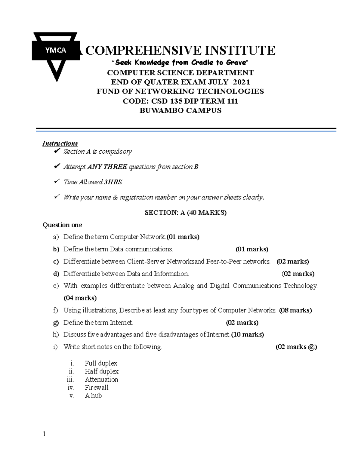 END Networks Technology DIP T3 - Computer science - MUK - Studocu