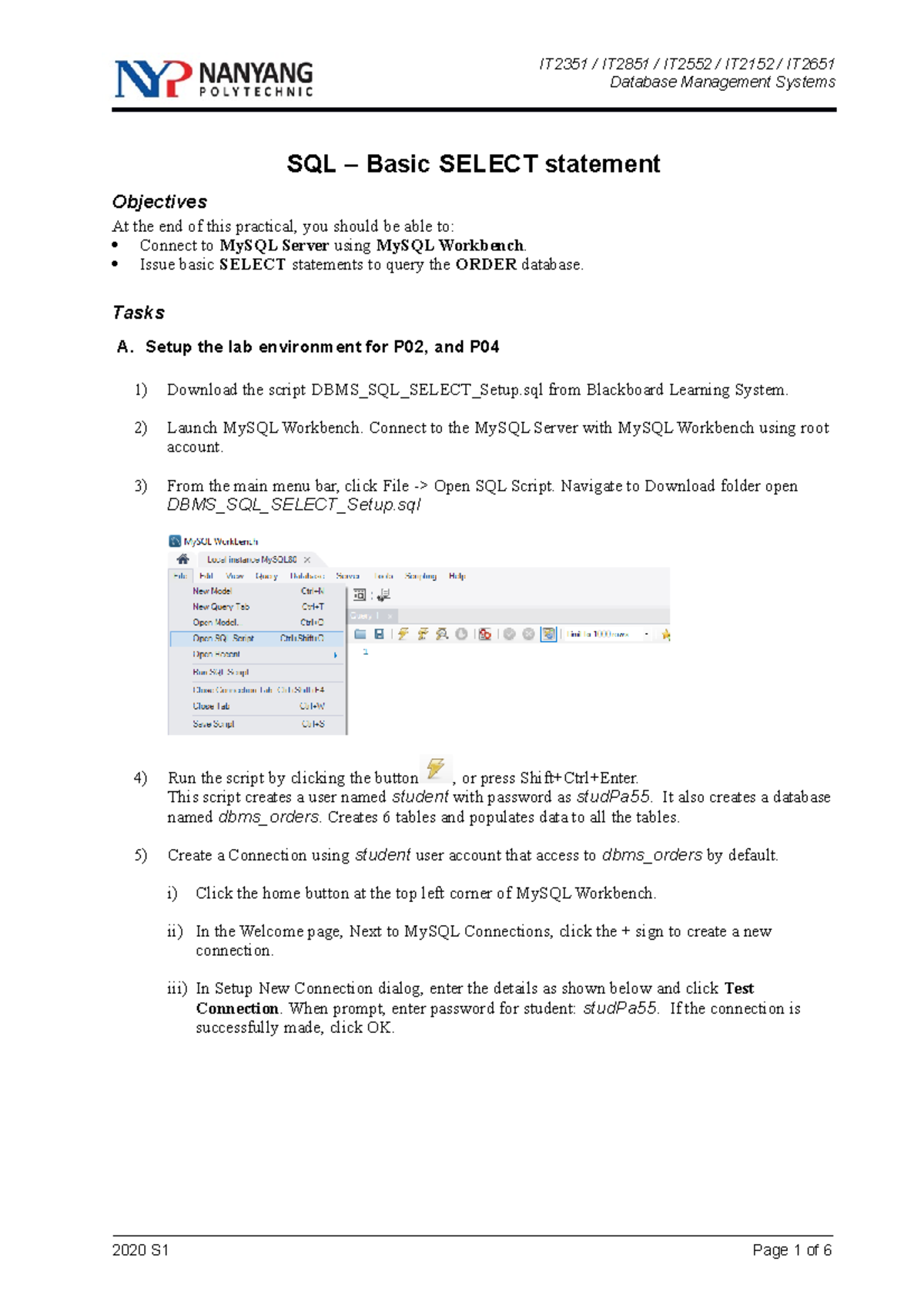 P02 SQL Simple Select - It is a web development module's practical. - Database Management ...