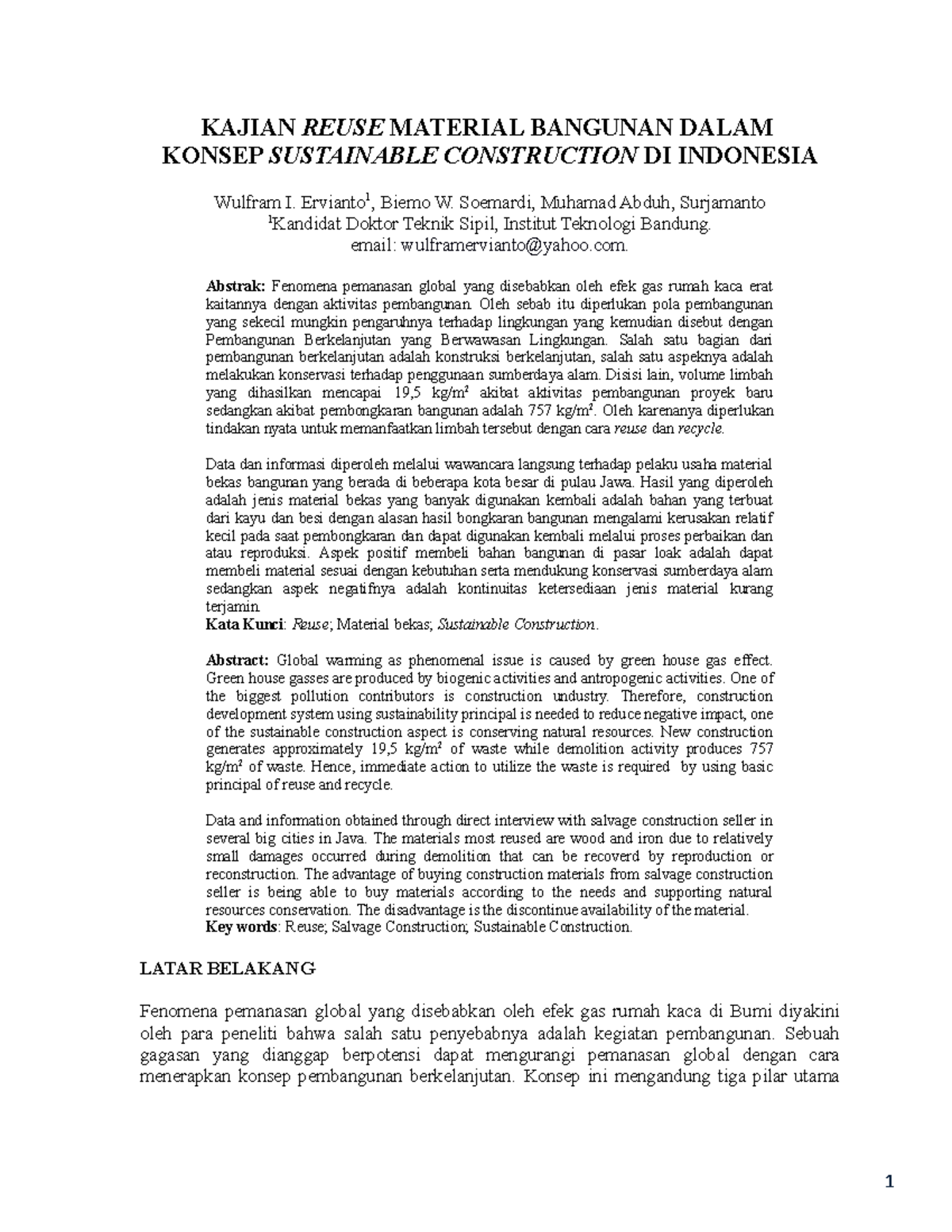 116694405 Kajian Reuse Material Bangunan Dalam Konsep Sustainable ...
