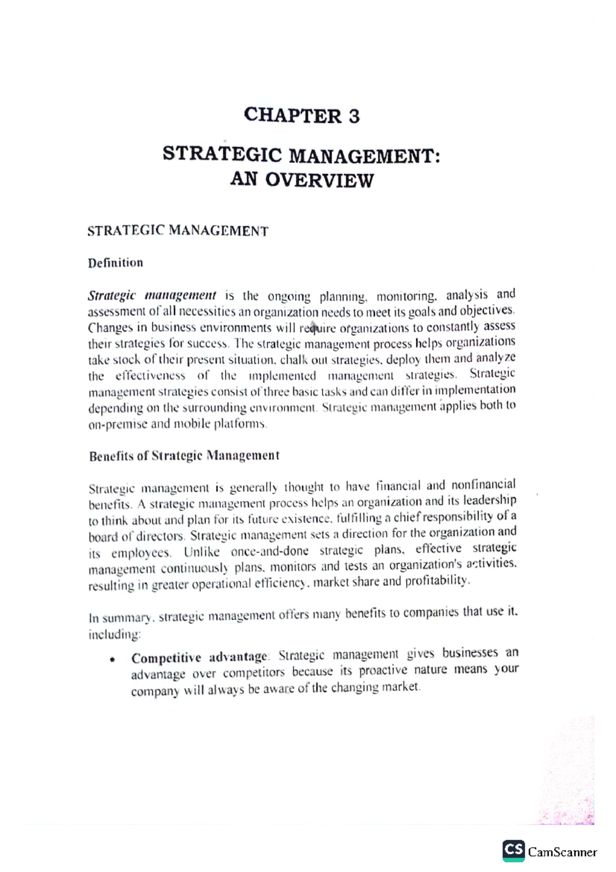 Strategic BUS. MAN. CH. 3 - Accounting - Studocu