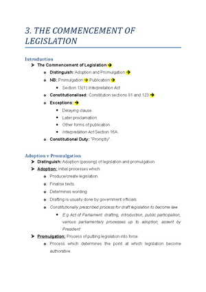 Interpretation of Enacted Law (2021) Topic 1 General Introduction ...