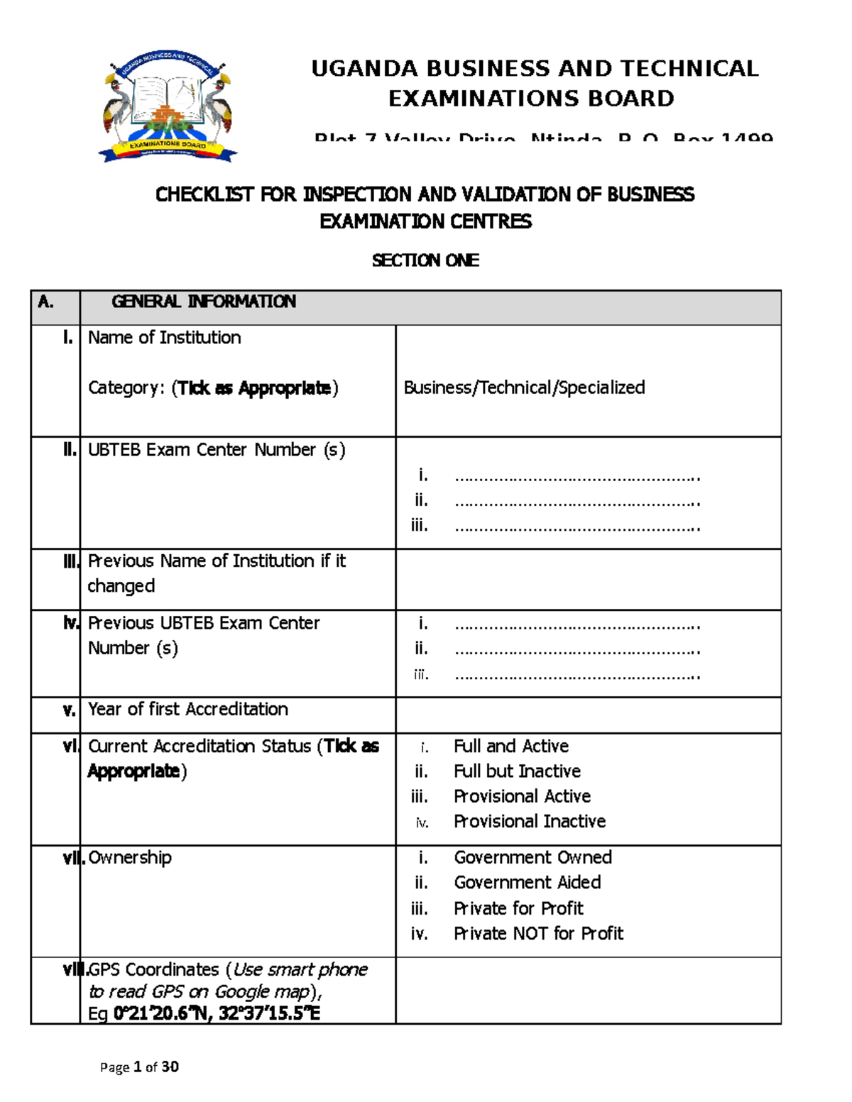 Revised Accreditation Tool-General - information technology - Studocu