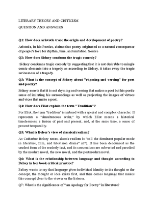 1 - modern literary theories - Modern Critical Theories. 1 ...