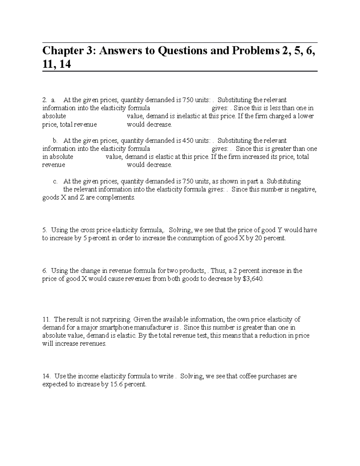 9th edition Chapter 03 Practice Problems - Chapter 3: Answers to ...