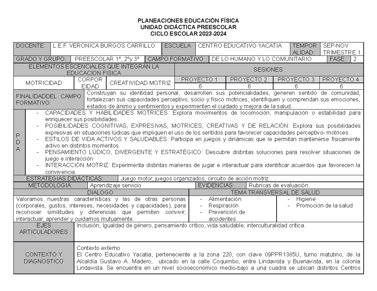 Sesion 1 PK Kinder Y Prepri DEL 280823 AL 010923 - PLANEACIONES ...