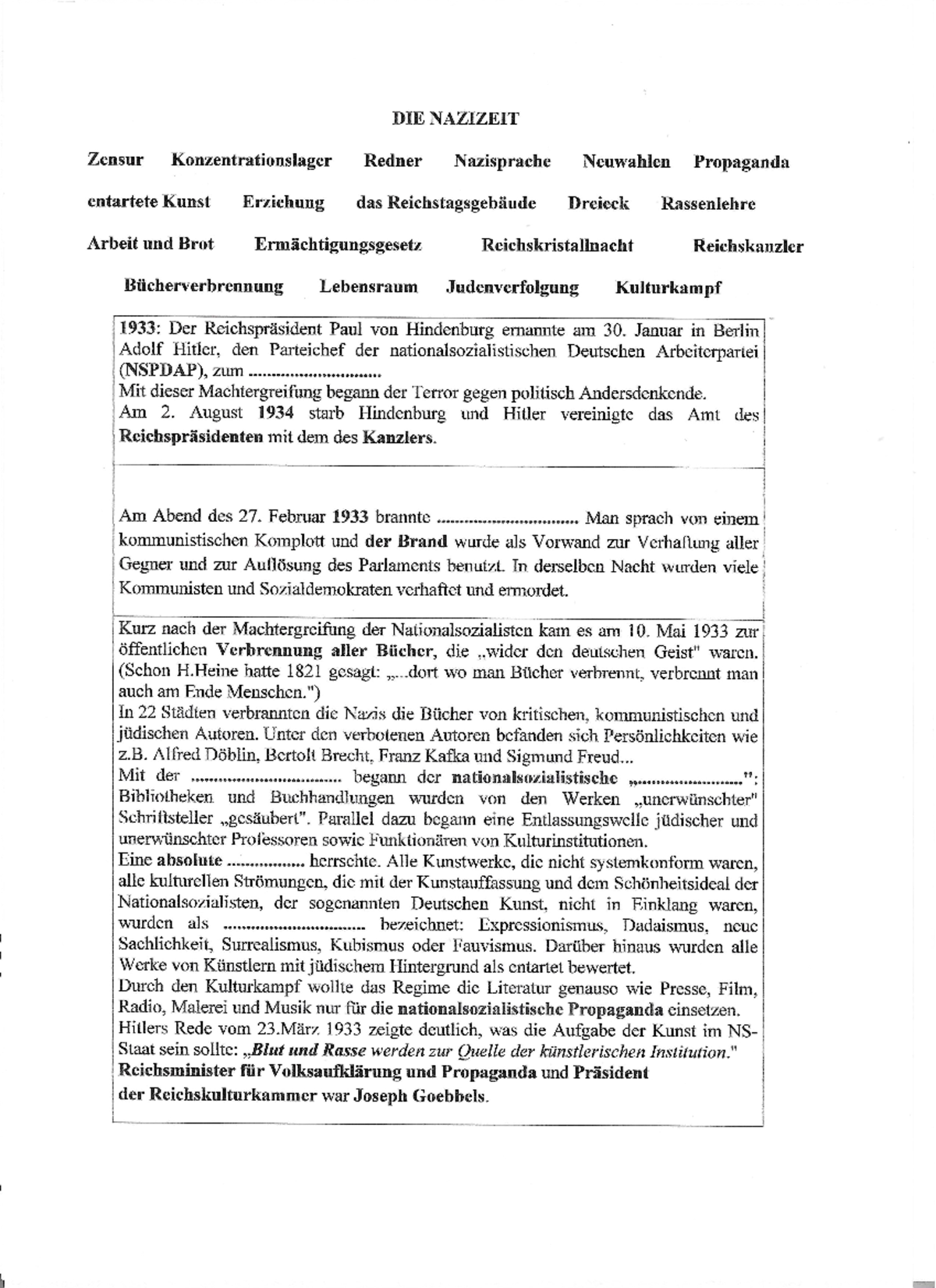 Die Nazizeit - DIE NAZIZEIT Zensur Konzentrationslager Redner ...