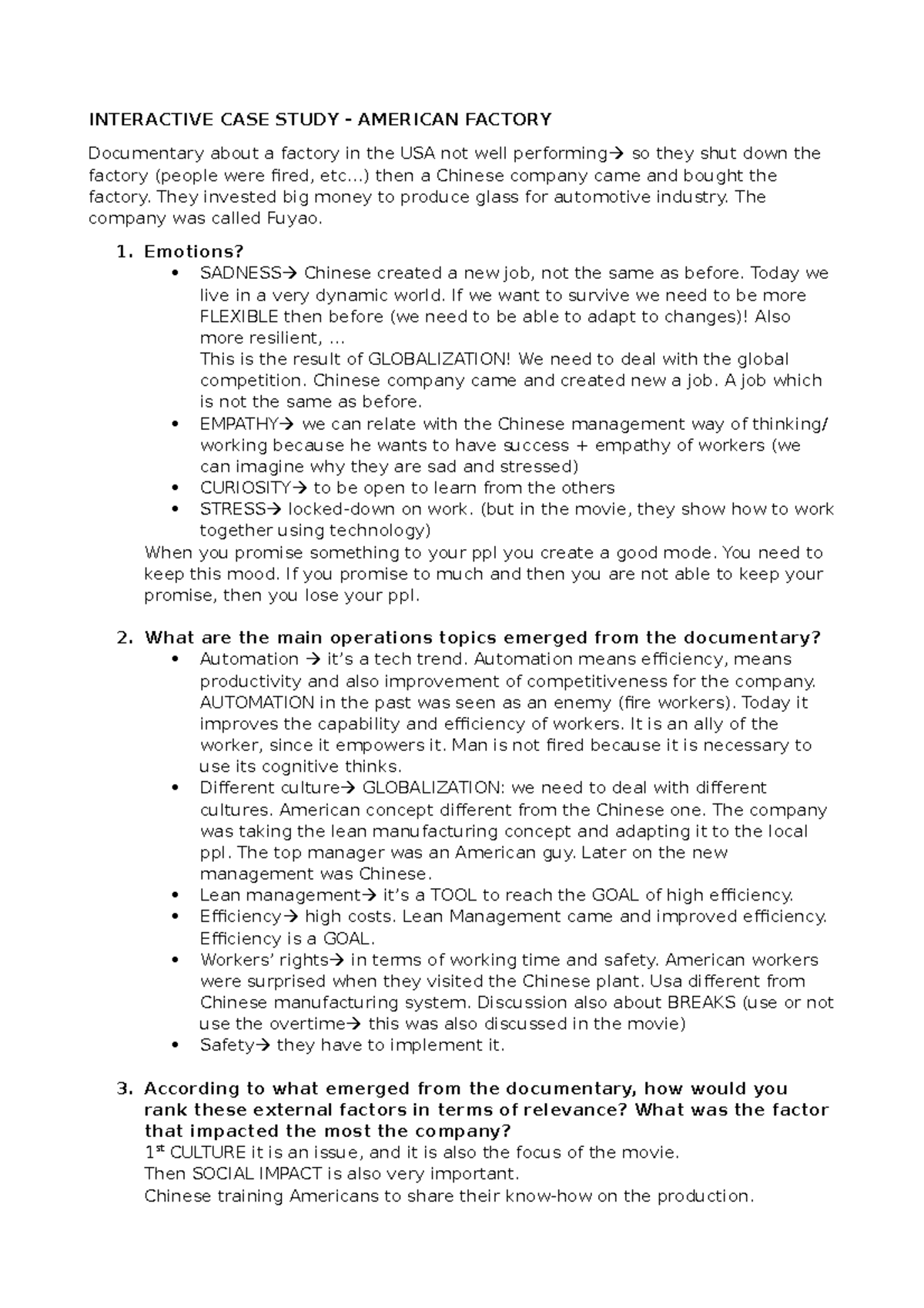 Fuyao American Factory - INTERACTIVE CASE STUDY - AMERICAN FACTORY ...