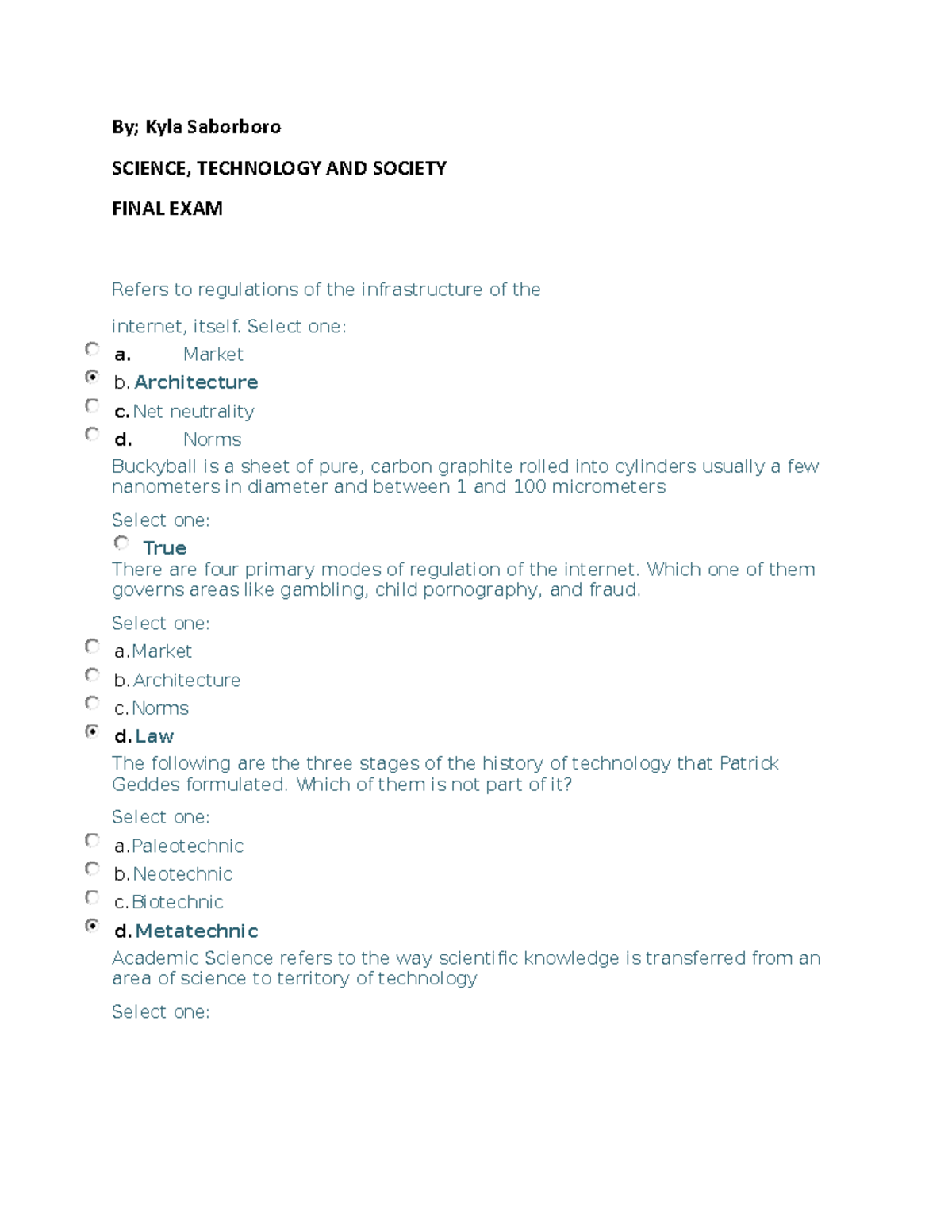 Final-exam-science, technology and society lecture note - Science ...