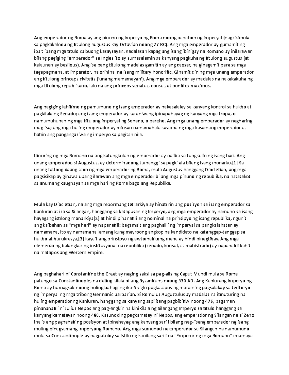 Roman Emperor - Ang emperador ng Roma ay ang pinuno ng Imperyo ng Roma ...