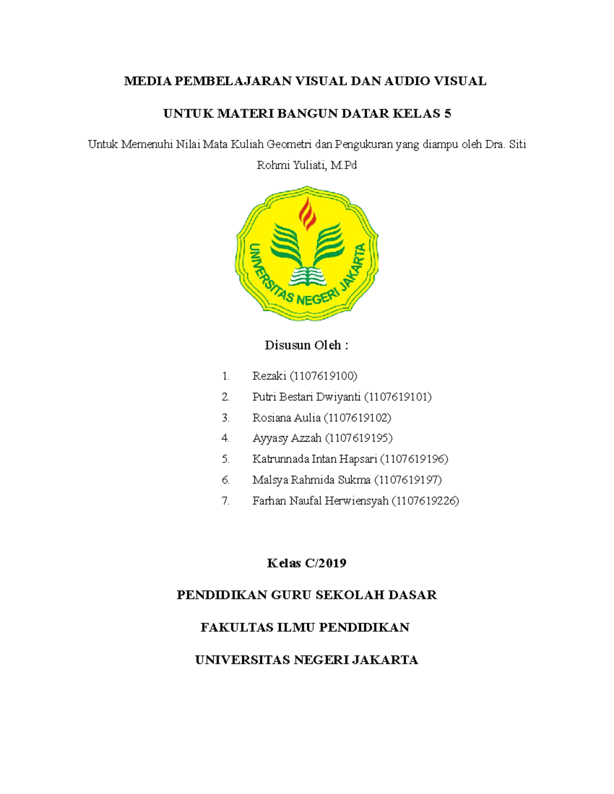 Kelompok 5 Tugas 1 Media Pembelajaran Visual DAN Audio Visual C'19 - MEDIA PEMBELAJARAN VISUAL ...