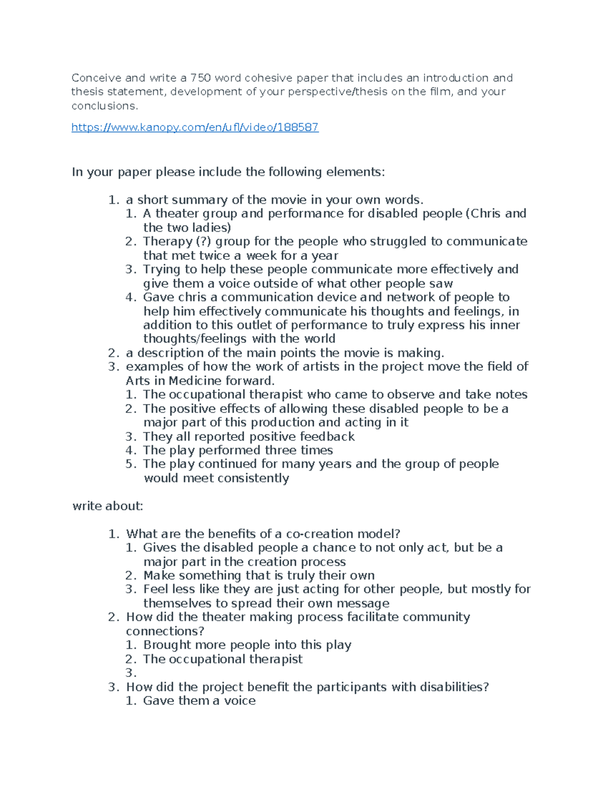 HUM2592 Extra Credit - helpful - Conceive and write a 750 word cohesive ...