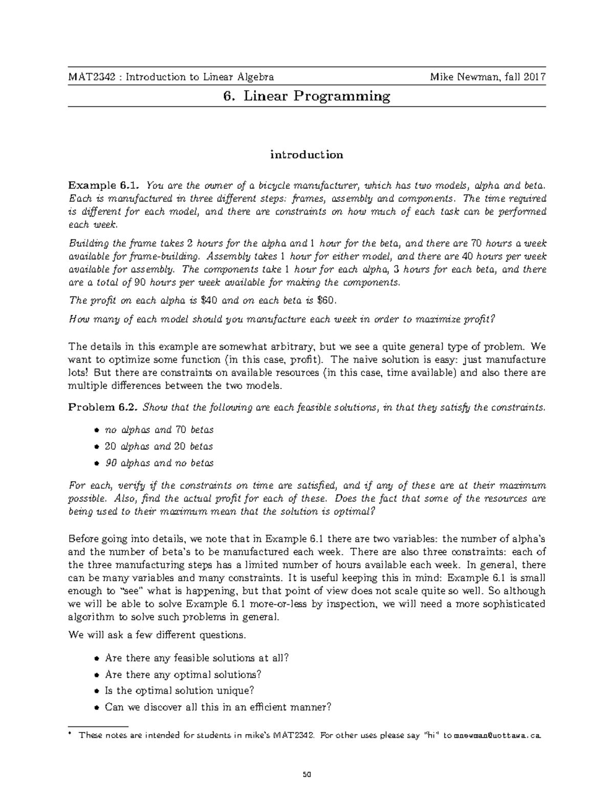 Lect - lecture6 - MAT2342 : Introduction to Linear Algebra Mike Newman ...
