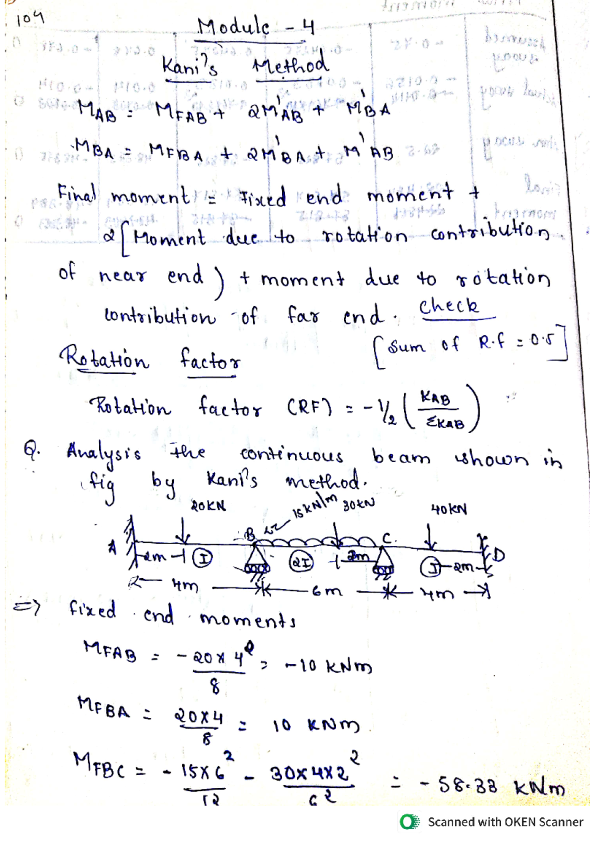 Kani's method - Structural Analysis 2 - Studocu