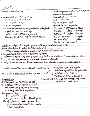 Bio 111 exam 1 study guide - Bio 111 Chapter one 1. What is the correct ...