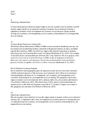 D629- Task 1 - passed first submission - Identifying Opportunities for ...