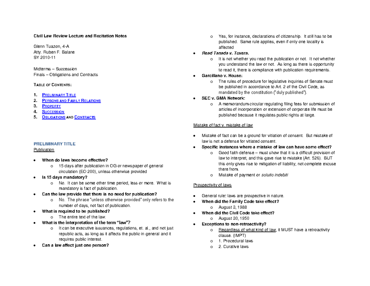 Civil-law-review-lecture-and-recitation-notes compress - Civil Law ...