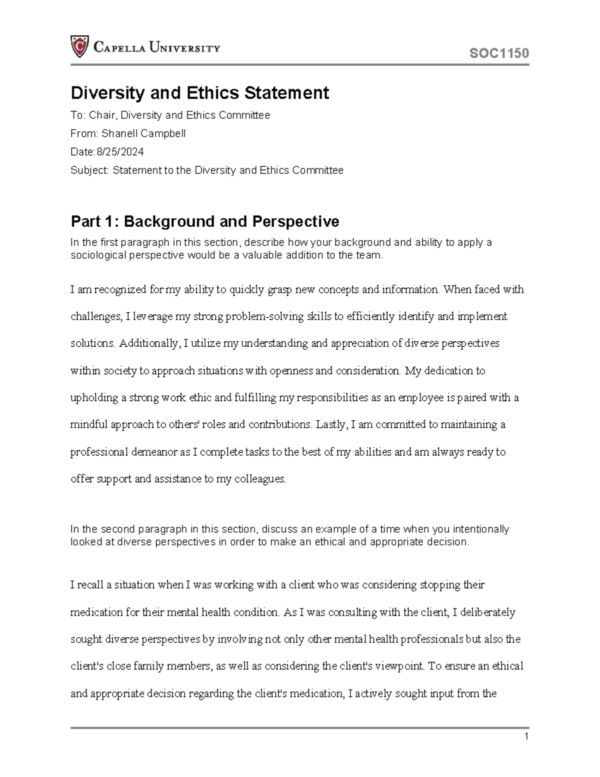 Cf diversity and ethics statement template - Diversity and Ethics ...