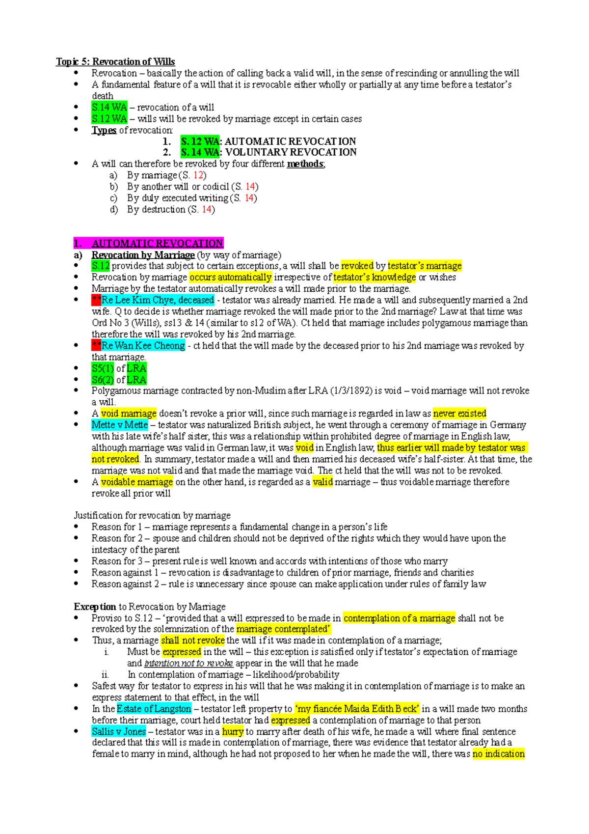 Topic 5 Revocation - For Professional Practice II - Topic 5: Revocation ...