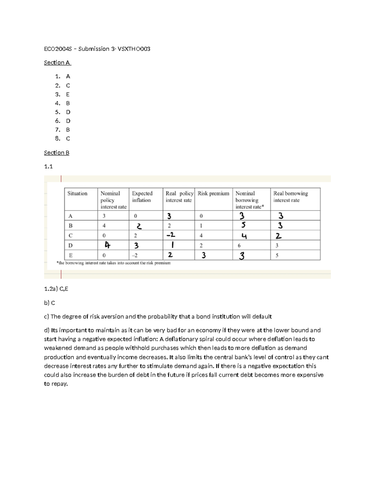 Submission 3 answers - ECO2004S – Submission 3- VSXTHO Section A 1. A 2 ...