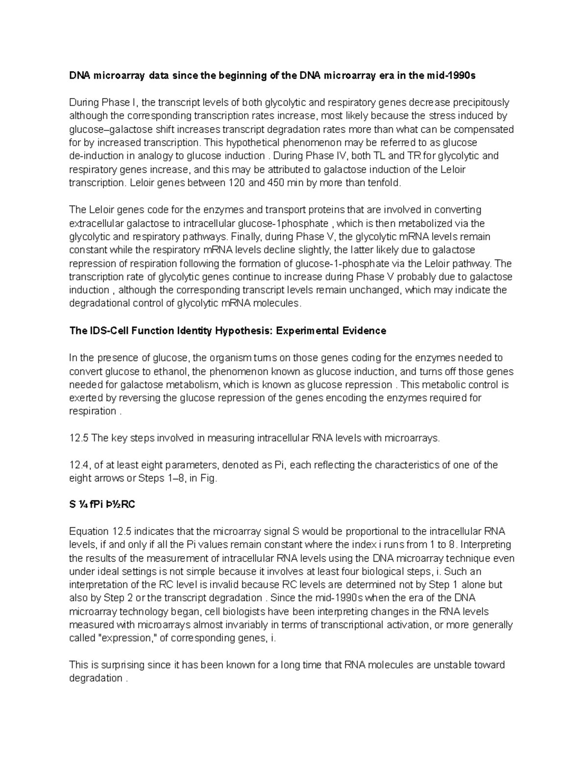Biology notes 26 - DNA microarray data since the beginning of the DNA ...