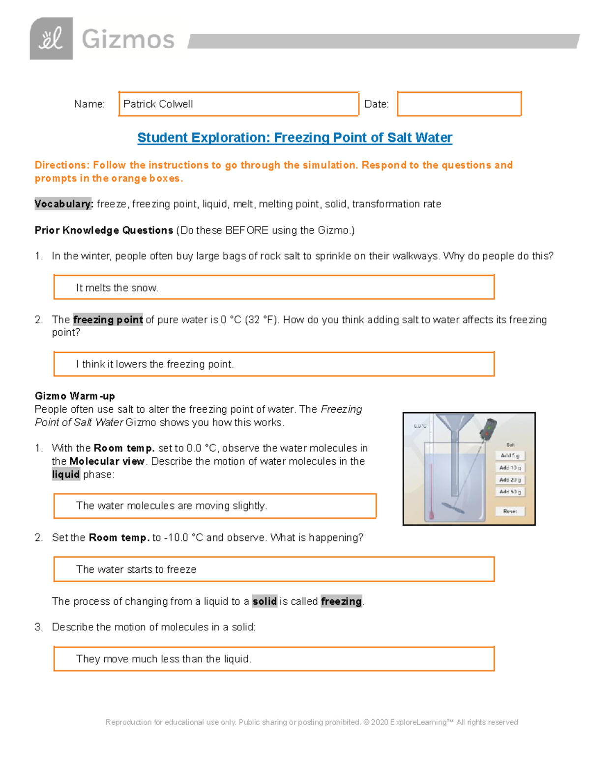 Patrick Colwell - Freezing Salt Water 24 - Name: Patrick Colwell Date ...