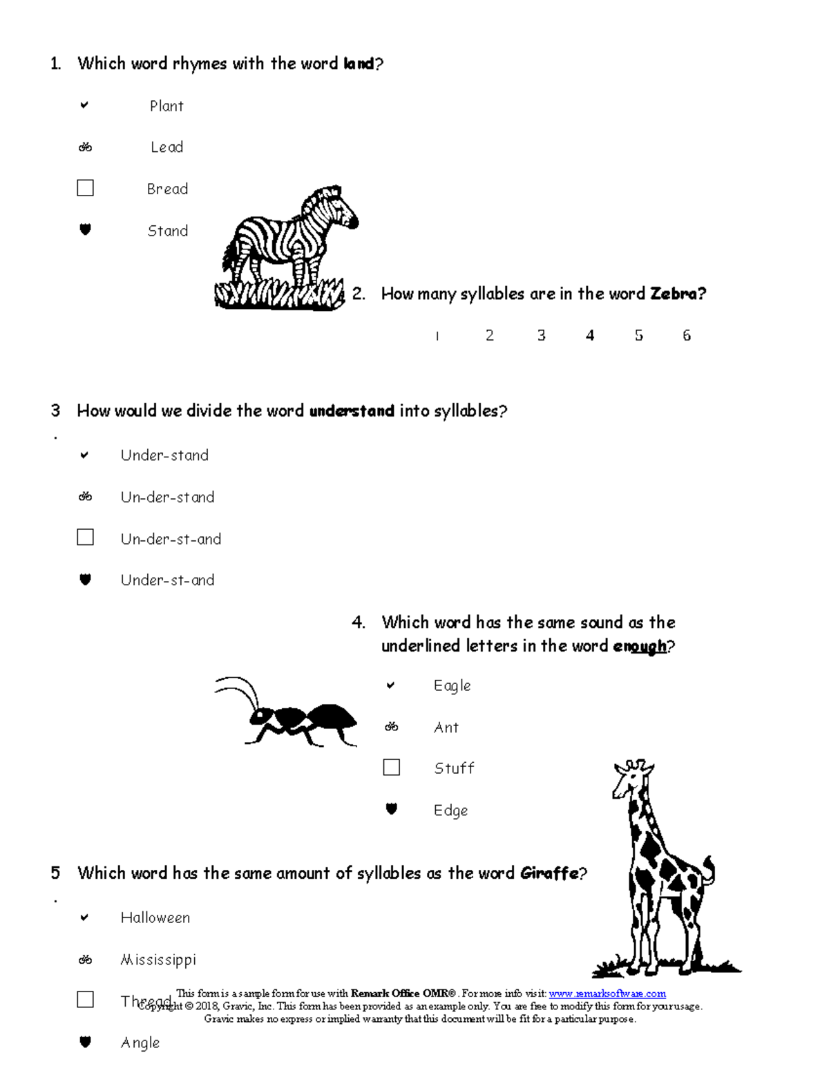 2nd-Grade Test - for more info - This form is a sample form for use ...