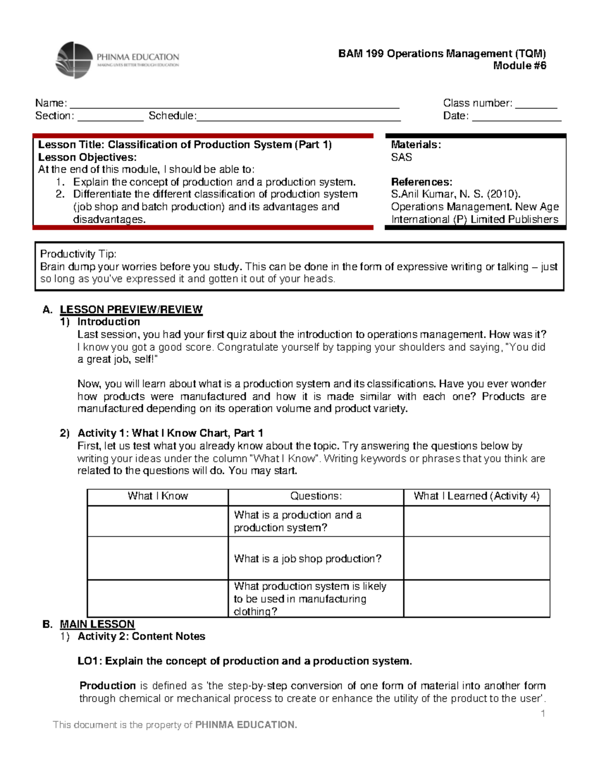 SAS#6-BAM199 - Module # Name ...