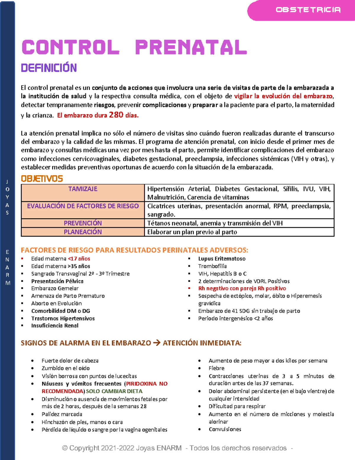 2. Control Prenatal - Resumen Enarm puntos clave Endometriosis ...