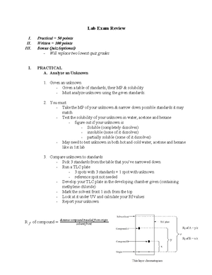 Orgo I Lab Final Exam & Lab Practical Review - Lab Exam Review I ...