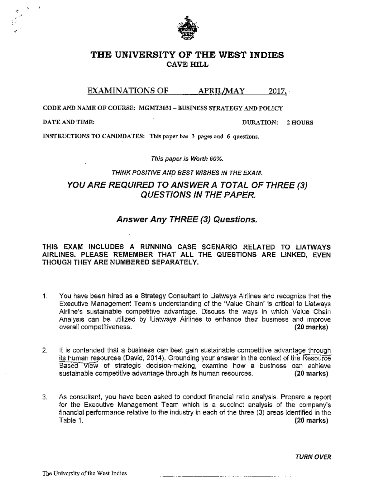 MGMT30312017 20 - Practice tutorial - Quantitative Methods - Studocu