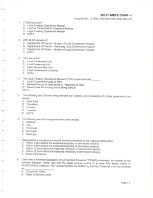 Toaz - BCLTE - BOOK ONE: FISCAL ORGANIZATION OF LOCAL GOVERNMENTS AND ...